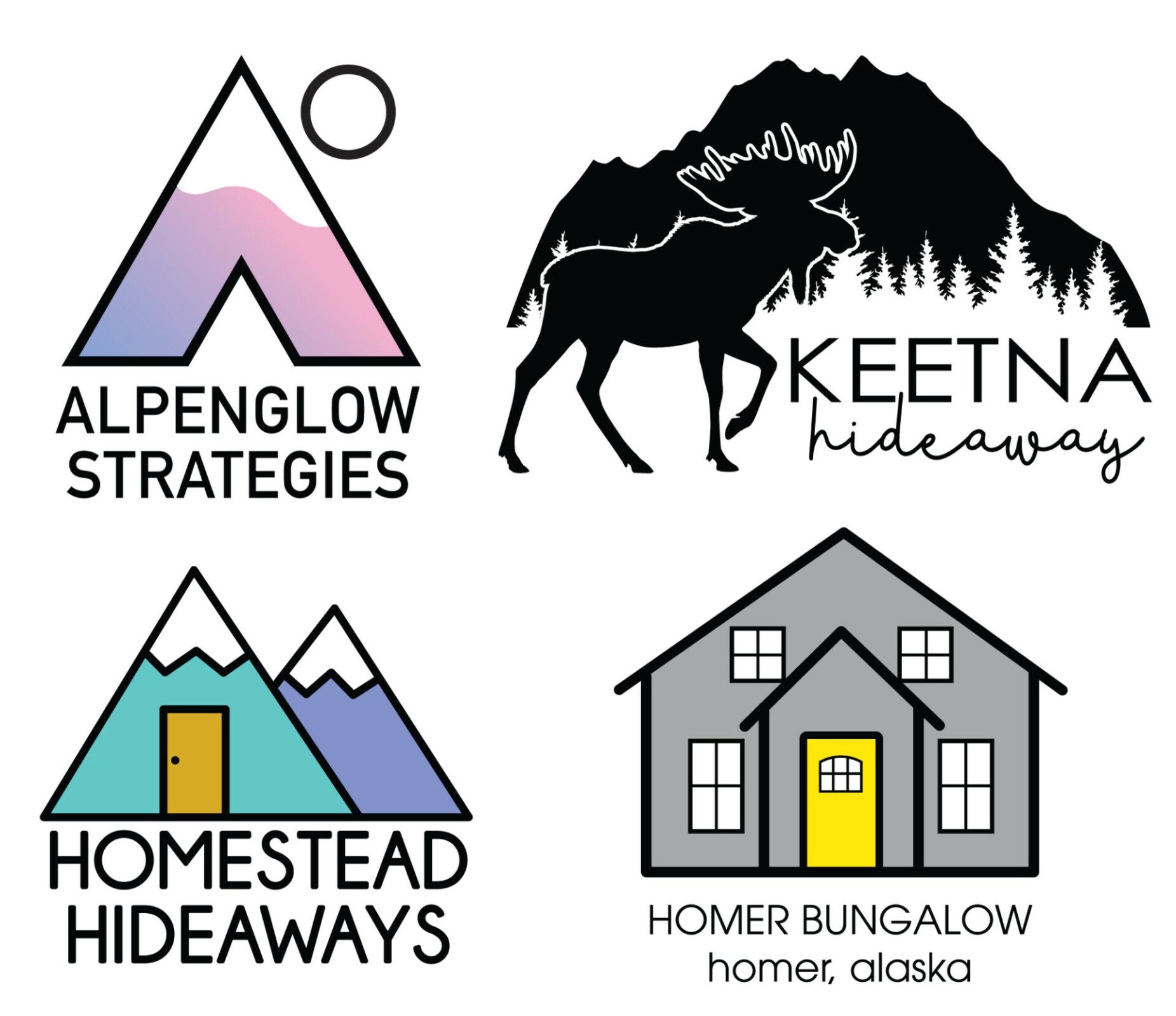 Graphic Design + Murals - Homestead Hideaways